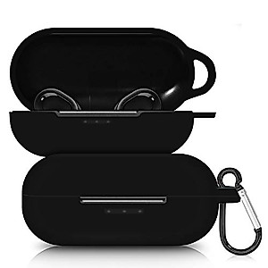 kwmobile Case Compatible with Anker Soundcore Liberty Neo Case - Silicone Cover Holder for Earbuds - Black