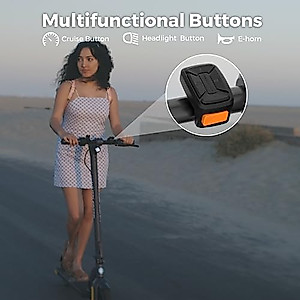 Wheelspeed Electric Scooter Primer, 12-14 Miles Long Range & 15 MPH Lightweight Commuting Electric Scooter, 350W Motor & 8.5" Pneumatic Tires Portable E-Scooter for Adults with Anti-Theft E-Lock