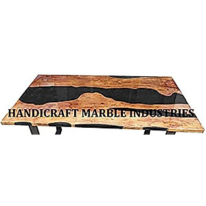 Epoxy Table Live Edge Wooden Table Epoxy Resin River Table Natural Wood Dining table Natural Epoxy Table Resin Table