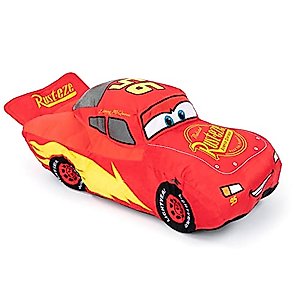 Disney Pixar Cars 3 Plush Stuffed Lightning Mcqueen Red Pillow Buddy - Kids Super Soft Polyester Microfiber, 17 inch (Official Disney Pixar Product)