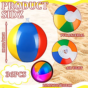 50 Pcs Mini Light Up Beach Balls 5 in LED Beach Balls Mini Glowing Inflatable Beach Balls for Summer Pool Hawaiian Party Decorations Water Games
