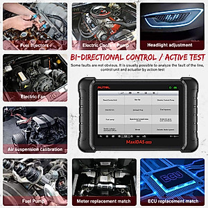 Autel MaxiDAS DS808 KIT: 2024 Classic Full System Bidirectional & Functional Tests Scan Tool, w/ $200-Valued Adaptors, Upgrade of DS708 ECU Coding as MaxiSYS MS906 31+ Service Support AutoAuth MV108S
