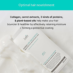 LA'DOR Hydro LPP Keratin Hair Treatment - Anti Frizz Conditioner Mask for Dry, Damaged, Color Treated, Gray Hair - Hydrolyzed Collagen (2. 5.07 Fl Oz)