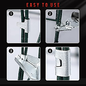 300 Pieces Wire Cage Clips with 1 Piece Wire Cage Buckle Snap Plier for Bunny Chicken Pet Dog Cat Cage(Black)