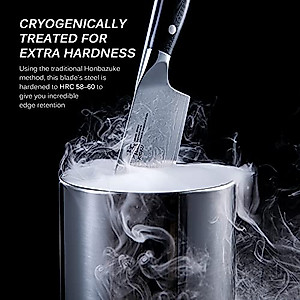 KYOKU Kiritsuke Chef Knife 8.5" - Shogun Series - Japanese VG10 Steel Core Forged Damascus Blade - with Sheath & Case