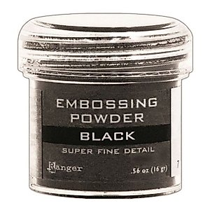 Ranger Embossing Powder, .56 Ounce Jar, Super Fine Black
