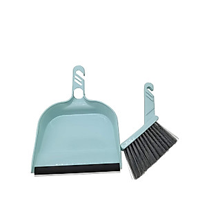 BSMstone Mini Broom and Dustpan Set-Kitchen Cleaning Tools, Household Cleaning Supplies Sweeping Hand Broom and Dustpan (Blue)