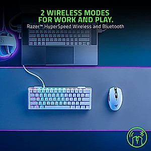 Razer Orochi V2 Mobile Wireless Gaming Mouse: Ultra Lightweight - 2 Wireless Modes - Up to 950hrs Battery Life - Mechanical Mouse Switches - 5G Advanced 18K DPI Optical Sensor - White (Renewed)