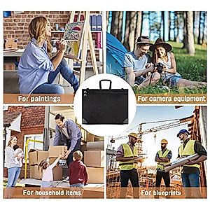EUYZOU Art Portfolio Case, 18" x 24", Large Art Storage Folder with Handle, Poster Board Storage Bag, Art Carrying Tote Bag with Adjustable Shoulder Strap for Artwork