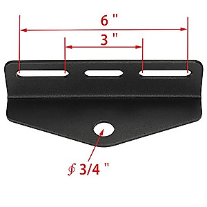 Heavy Duty Universal Zero Turn Lawn Mower Trailer Hitch Adapter Bracket Receiver 3"-6" Mount 3/4" Pin Hole