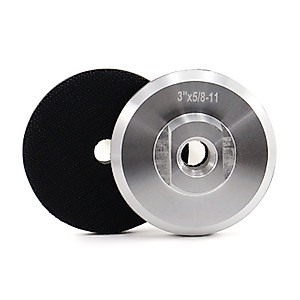 YDROWN 3 Inch Aluminium Backer Pad for Diamond Polishing Pad Holder Hook and Loop Connector 5/8-11 Thread (3 Inch)