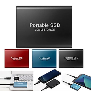 Mersuii Portable Solid State Drive for Laptop Windows 7 Mac Shockproof Type-C Mobile Hard Drive 1TB Blue