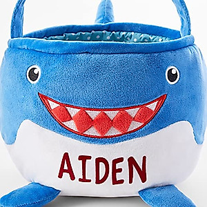 Let’s Make Memories Personalized Furry Critter Easter Basket for Kids - Shark