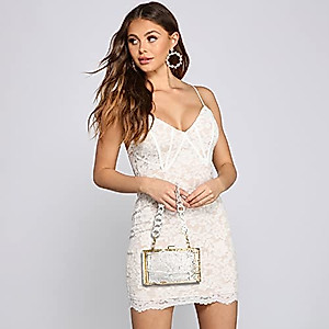 Women Acrylic Clutch Purse, Evening Clutch Crossbody Bag with Removable Gold Chain & Clear Handle, Staduim Approved Shoulder Crossbody Bag for Wedding Party Banquet, Clear