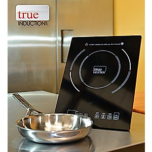 True Induction TI-1B 12-inch Single Element Black Induction Glass-Ceramic Cooktop 1750W 858UL Certified