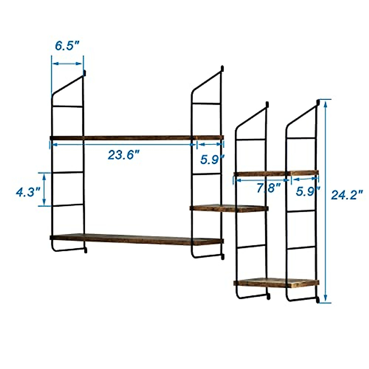 Nothing burger Floating Shelves Wall Mounted, Bamboo Floating Shelves, Bathroom Shelves Wall Mounted for Bathroom, Bedroom, Kitchen, Living Room