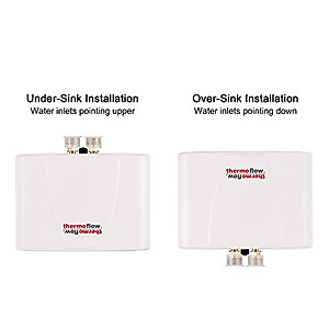 Thermoflow 110V~120V Mini Tankless Water Heater Electric Point of Use On Demand Instant Hot Water Heater for Sinks Wall Mounted, CSA Certified 3.5kW Hard Wired