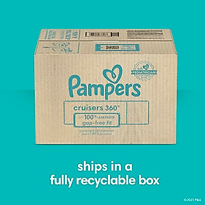 Pampers Cruisers 360 Diapers - Size 4, One Month Supply (144 Count), Pull-On Disposable Baby Diapers, Gap-Free Fit