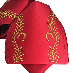 hello Mariachi Mexican Charro Mariachi Bow Tie red Gold Mexico Moño charros