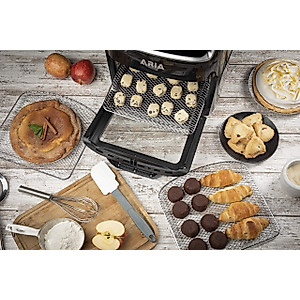 Aria Air Fryers AAO-890 10Qt Air Fryer Oven, Premium Black