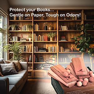 Vivenzia Cedar Blocks for Clothes Storage, Cedar Balls for Closets and Drawers -25 pcs, Including 15 Hang-ups and 10 Balls- Aromatic Cedar Blocks For Closet