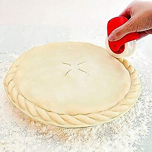 Pastry Wheel Decorator And Cutter Beautiful Pie Crust Pizza Pastry lattice Decoration Tools Plastic Pastry Pie Decoration Cutter Lattice Cutter Pastry Tool for Beautiful Pie Crust or Ravioli Pasta
