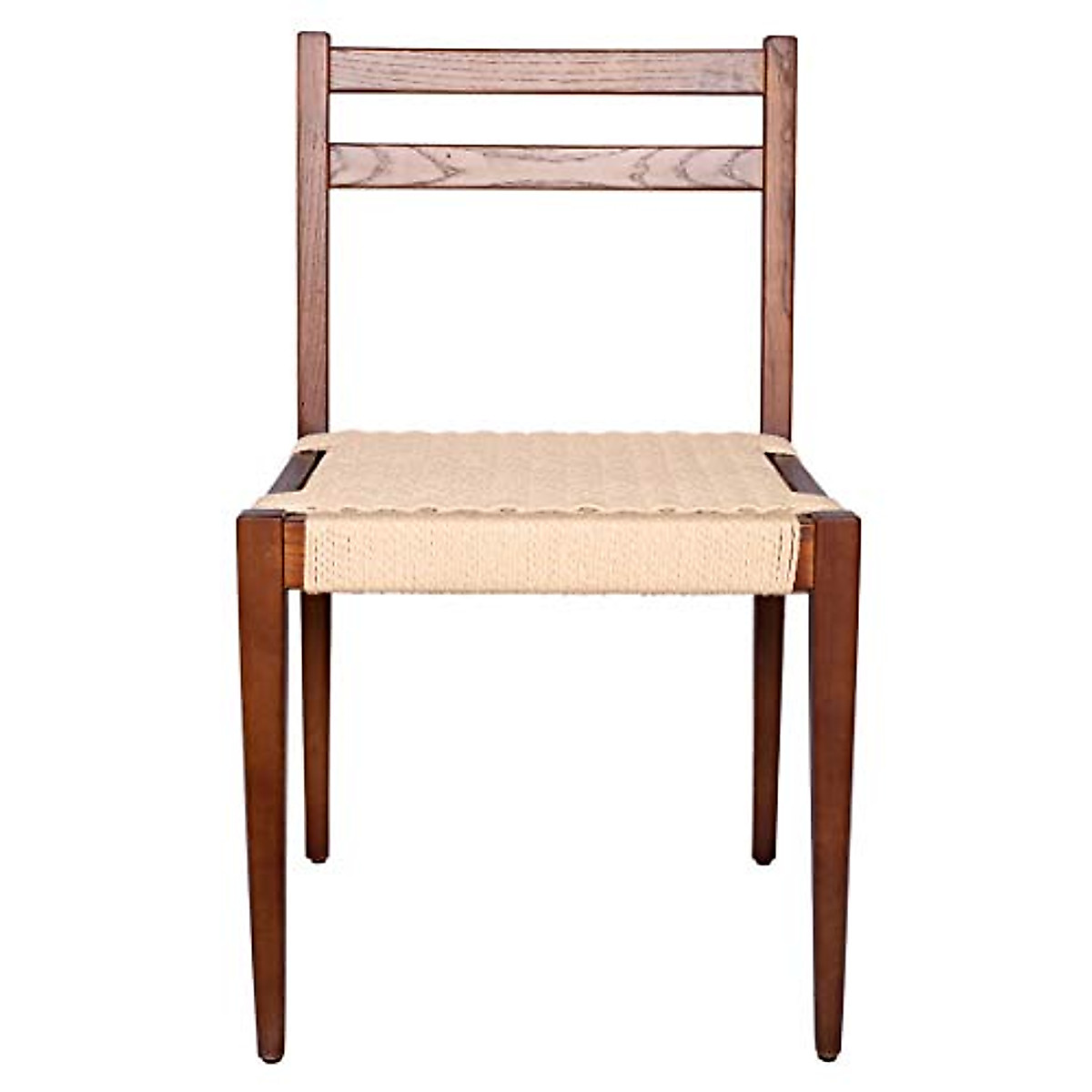 Amazon Brand – Stone & Beam Jane Mid-Century Dining Chair, Set of 2, 19.5"W, Ash Wood, Brown