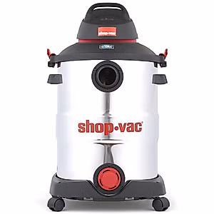 Shop-Vac 5989505 12 Gallon Wet/Dry Vacuum, 5.5 Peak HP, SVX2 Motor, Stainless Steel Tank, 2.5 Inch Diameter x 8 Ft Hose, 20 Ft Cord, Blower Feature with Accessories