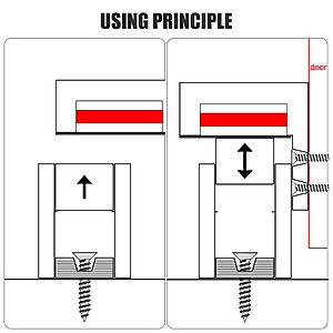 Cylindrical Floor Mount Door Stop Stainless Steel Heavy Duty Magnetic Door Stopper Height-Adjustable Brushed Satin Door Holder Floor Mount