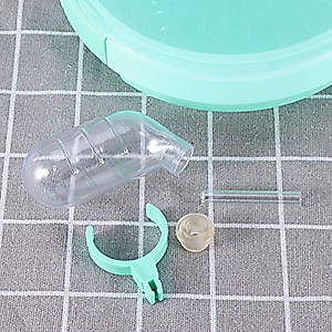 POPETPOP Portable Hamster Cage-Transparent Plastic Small Animal Carrier Fully-Equipped Accessories for Syrian Hamster Gerbil Rat Mouse Squirrel Rodent Travel Carrier-Green