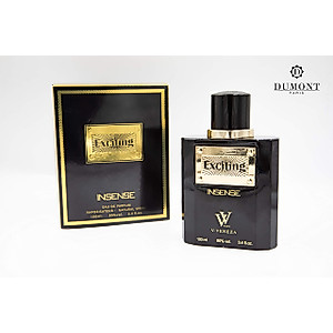 Dumont Exciting Insense - 3.4 oz - Eau De Parfum – Unisex Perfume for Men & Women - Lemon, Herb, Honey, Amber & Chocolate Scent - Long Lasting Cologne Mist & Body Spray - for Him & Her