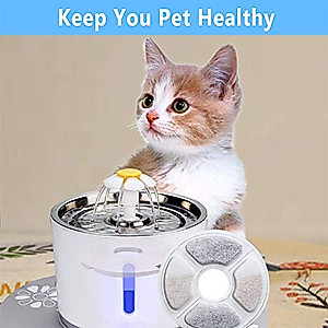 Cat water fountain filters replacement Premium Cotton Activated Carbon And Resin Ion Particles Replacement Pet Water dispenser filter for Cat&Dog Pet Water Fountain Filter Keep Water Fresh (10)