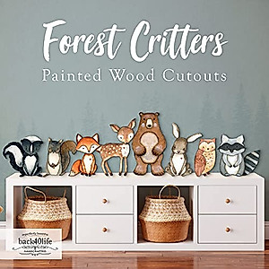 Forest Critters Painted Wooden Animal Cutout Shapes (Small (bundle of 8))