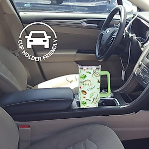 sgqjdpmc 40 oz Sloth Tumbler with Handle and Straw Lid 40oz Sloth Gifts for Women Steel Insulated Travel Coffee Cup