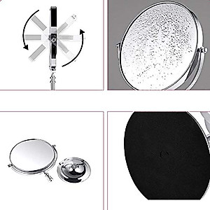 KXA Bathroom Mirror Make-up Mirror 3X Single and Modern Double Sided Circular Magnification 360 deg; Rotating Indoor Office HD Mirror Vanity Mirror Rice Mirror Princess Rice Mirror