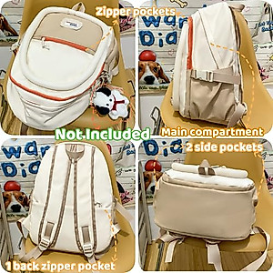 Leaper Water-resistant Laptop Backpacks Lightweight Shoulder Backpack Cute Travel Satchel Pink