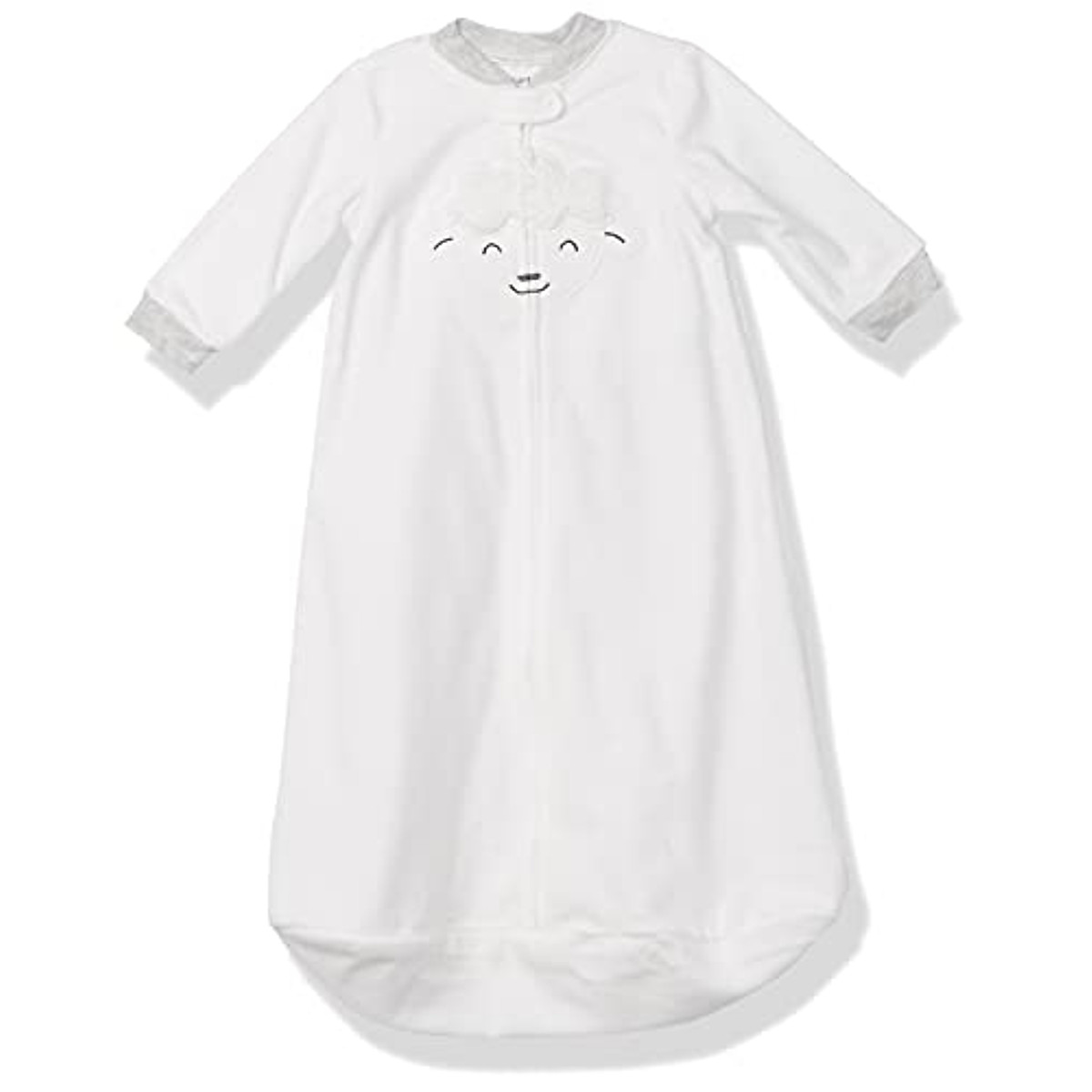 Carter's unisex baby 2-pack Microfleece Sleepbag Wearable Blanket, Grey Elephant/White Sheep, Small US