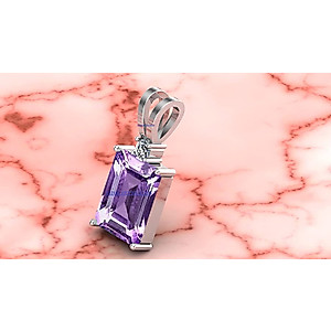 Tongari 8.00 Ratti 7.25 Carat Deluxe Quality Katela Amethyst Silver Plated Pendant/Locket Gemstone