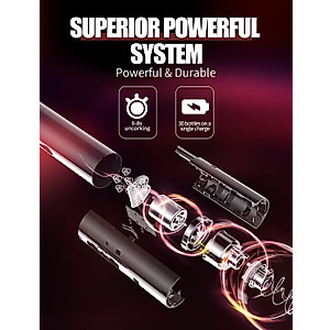 Electric Wine Bottle Opener, CielClair 6-in-1 Rechargeable Automatic Corkscrew Wine Opener Set with Foil Cutter, Wine Pourer, Wine Vacuum Stopper, Mini Champagne Stopper, Reusable Wine Gifts, Black