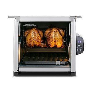 Ronco 6000 Platinum Series Rotisserie Oven, Digital Display, 12-Pound Capacity, Auto Shutoff, Includes Rotisserie Spit, Multi-Purpose Basket, 3 Cooking Functions: Rotisserie, Sear and No Heat Rotation