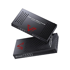AV Access 4K HDBaseT HDMI Extender Over Ethernet Cat5e/6/6a/7 4K@60Hz 130ft, 1080P@60Hz 230ft, HDMI 2.0 HDR10+, YUV4:4:4, HDCP 2.2, 18Gbps, Plug & Play, IR Return & PoE, Smart EDID