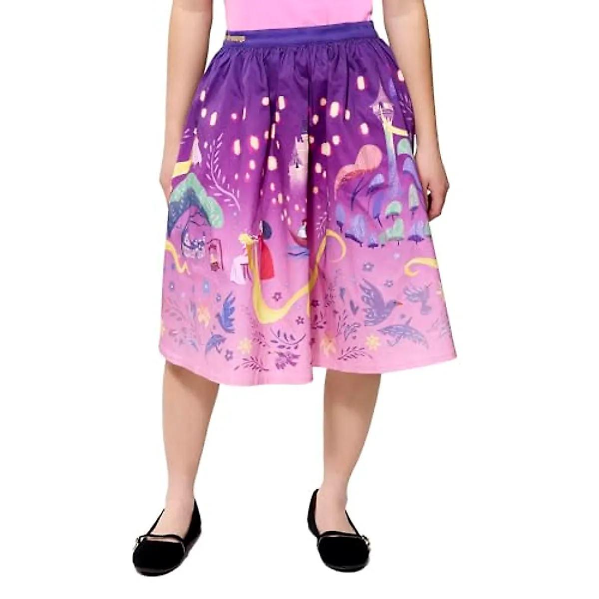Loungefly Stitch Shoppe Disney Rapunzel Story of Rapunzel Sandy Skirt - Size Medium
