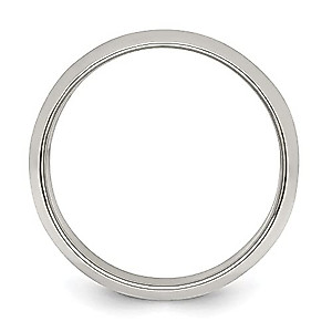 Diamond2Deal 925 Sterling Silver 10mm Half Round Wedding Band Ring