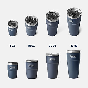 YETI Rambler 8 oz Stackable Cup, Stainless Steel, Vacuum Insulated Espresso Cup with MagSlider Lid, Big Sky Blue