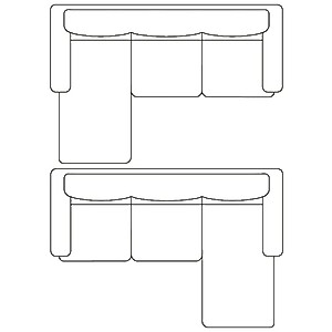 INLIFE Sectional Sofa 3-Seater Artificial Leather L-Shpe Sofa and Couch for Living Room Home Furniture Home Decor White 74" x 48" x 30.3" (L x W x H)