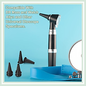 LEIFIDE 200 Pcs Universal Otoscope Speculums, 2 Pack of 100 2.75/4.25 mm Disposable Otoscope Cover Plastic Otoscope Specula Tips, Ear Specula for Adults and Children