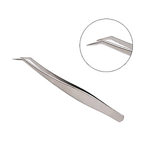Eyelash Extension Tweezers Set of 2 pieces straight & curved Lash Extension Precision Tweezers, Professional Stainless Steel Precision Tweezers set