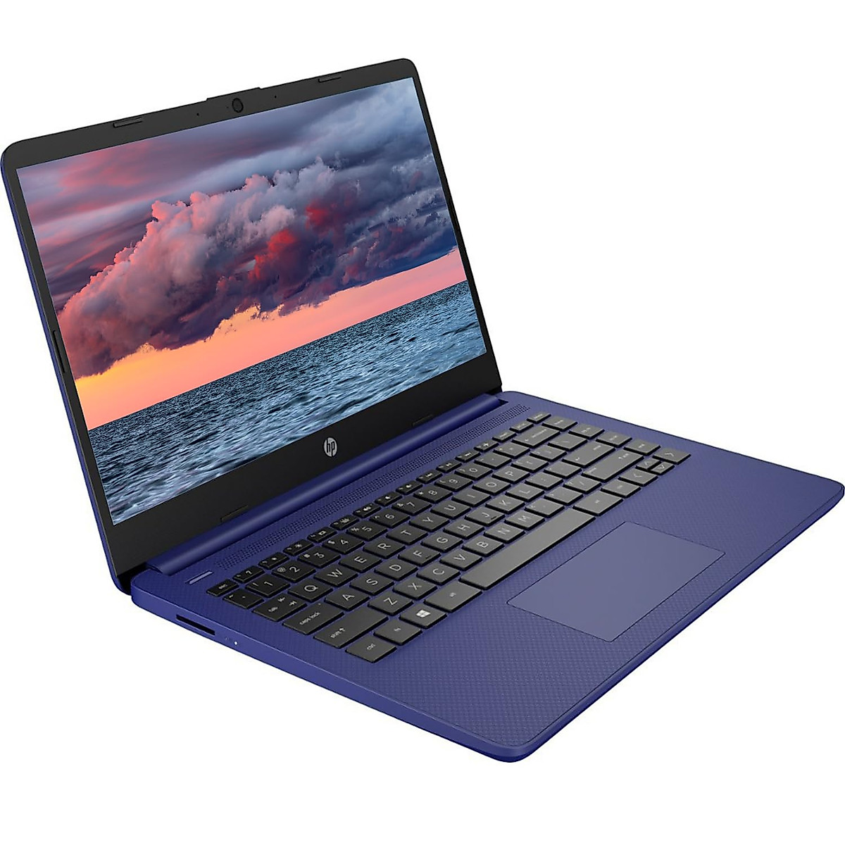 HP Portable Laptop, Student and Business, 14" HD Display, Intel Quad-Core N4120, 8GB DDR4 RAM, 64GB eMMC, 1 Year Office 365, Webcam, SD Card Reader, HDMI, Wi-Fi, Windows 11 Home, Blue, KKE Mousepad