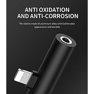 Headphone Adapter Lightning to 3.5mm AUX Audio Jack and Charger Extender Dongle Earphone Headset Splitter Compatible with iPhone 12 11 Mini pro max xs xr x se2 7 8 Plus for Ipad Air Y Cable Converter