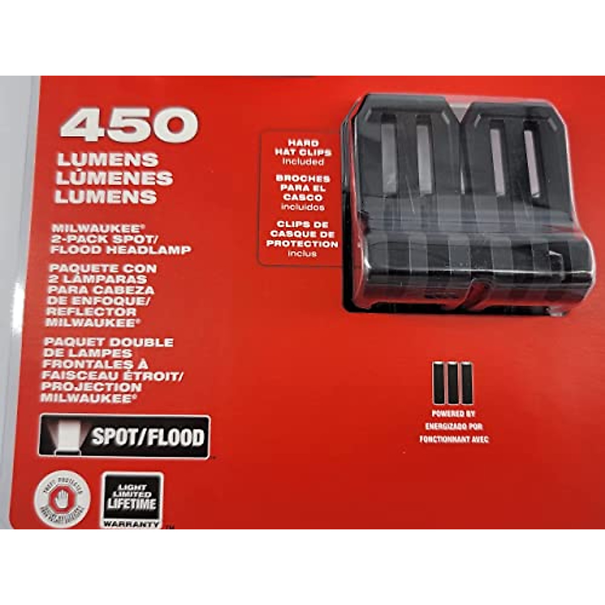 Milwaukee 450 Lumens LED Spot/Flood Headlamp (2-Pack)